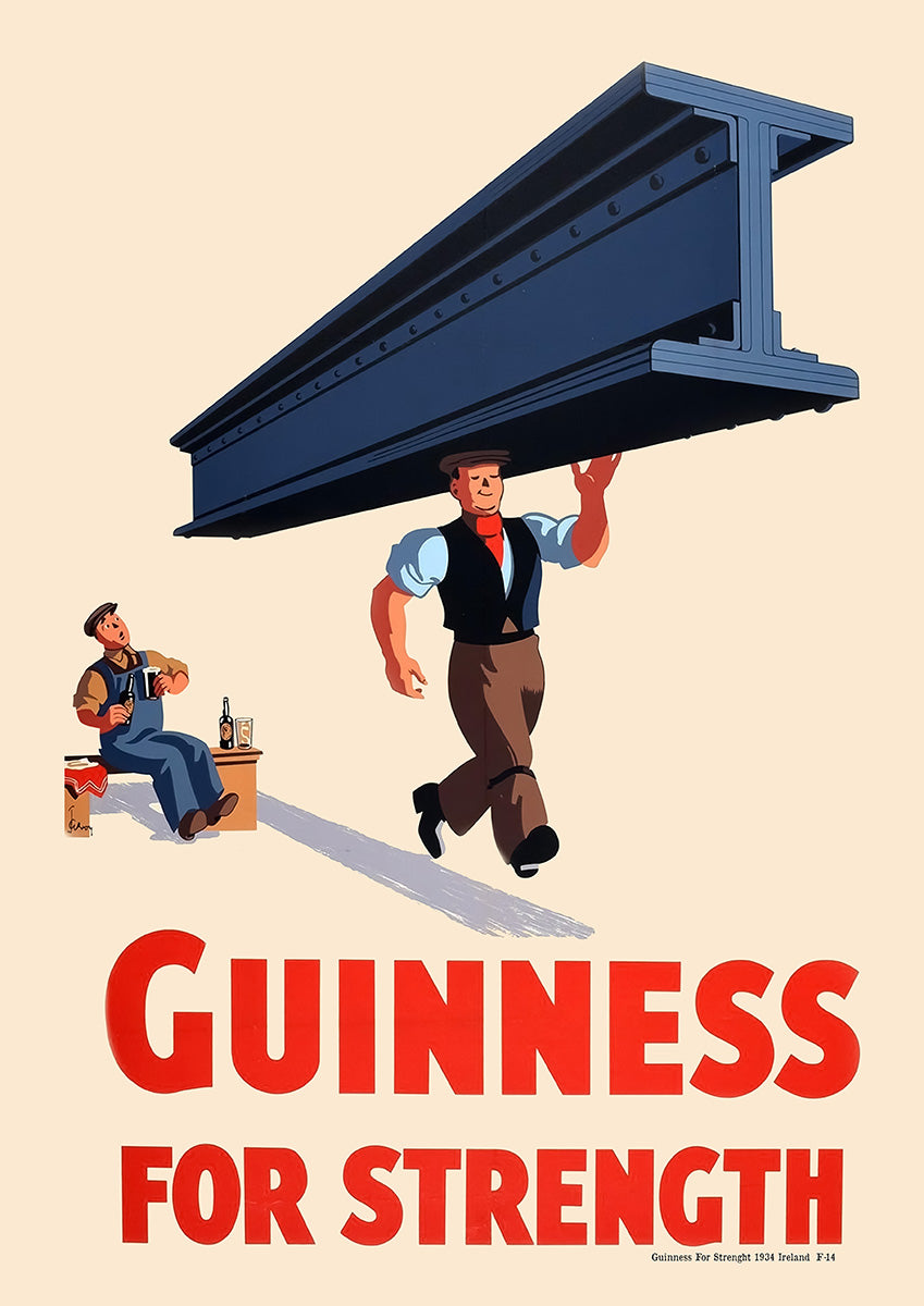 Guinness For Strength 1934 | Ireland – Vintage Prints Australia